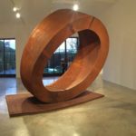Contemporary Abstract Square Circular statue garden corten steel ...