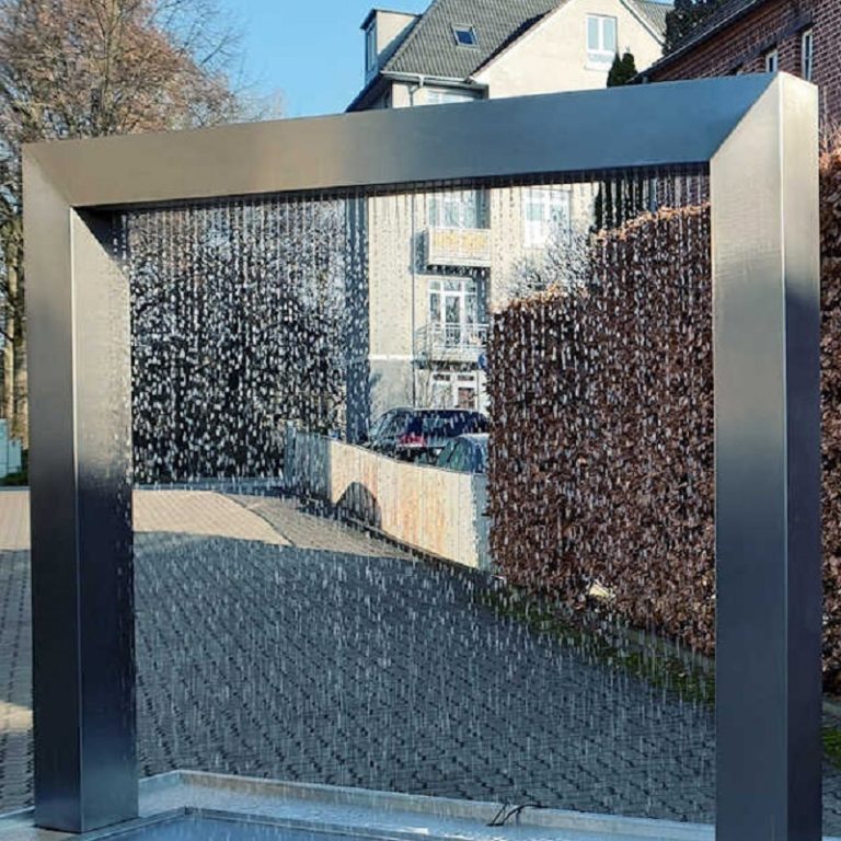 Garden Water Fountain Stainless Steel Rain Curtain Water Feature ...