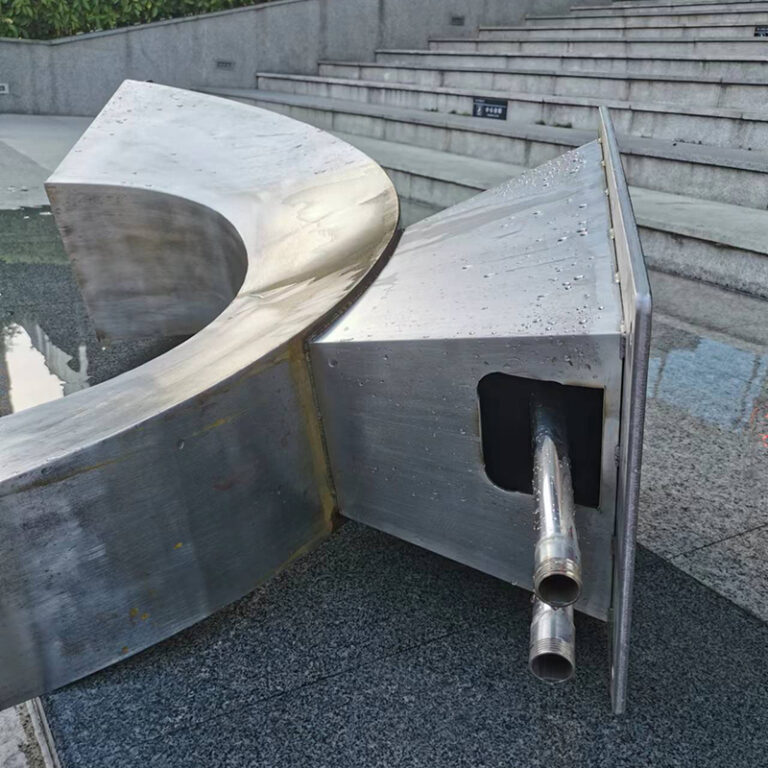 Garden Water Feature Metal Crafts Stainless Steel Fountains Water Spout ...